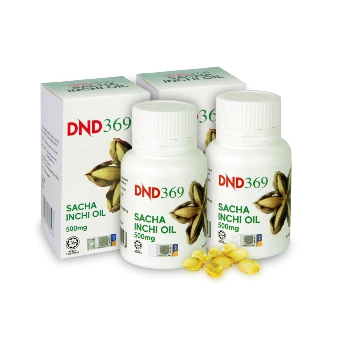 DND369 SACHA INCHI OIL (60 VEGE SOFTGEL) X 2 BOTOL - DND Health Wellness
